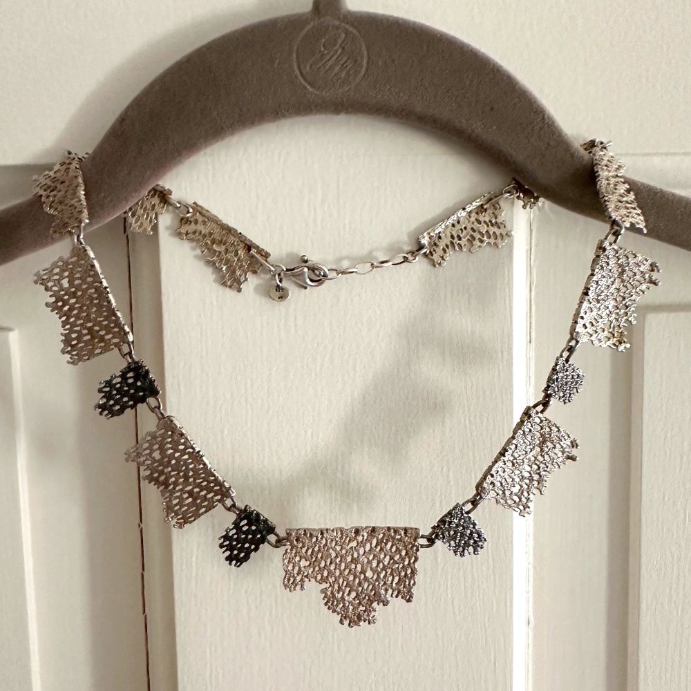 Beit Nir Sterling Silver Filigree Vintage Necklace - Gem